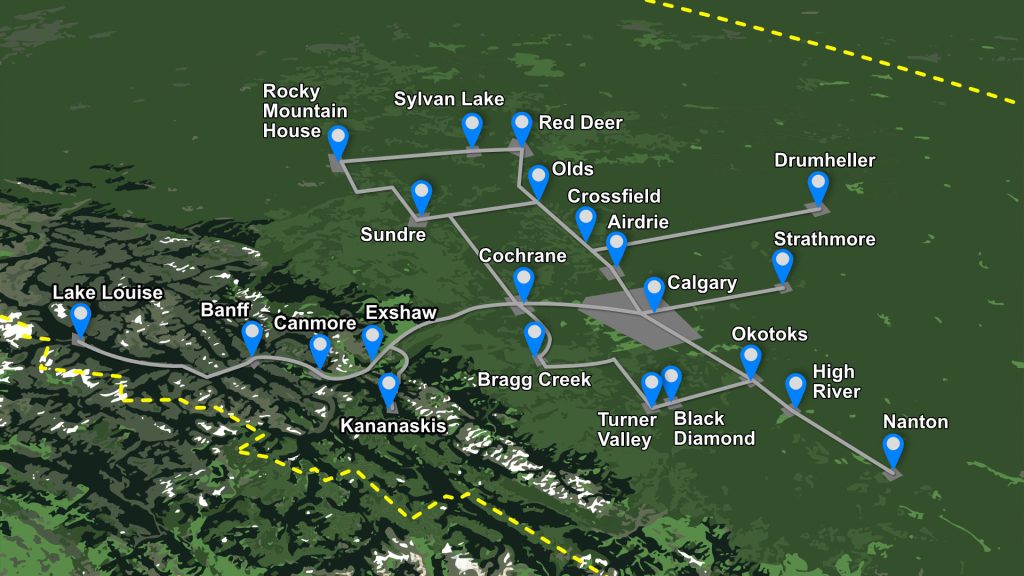 Service Area Map – Rockyview Transport